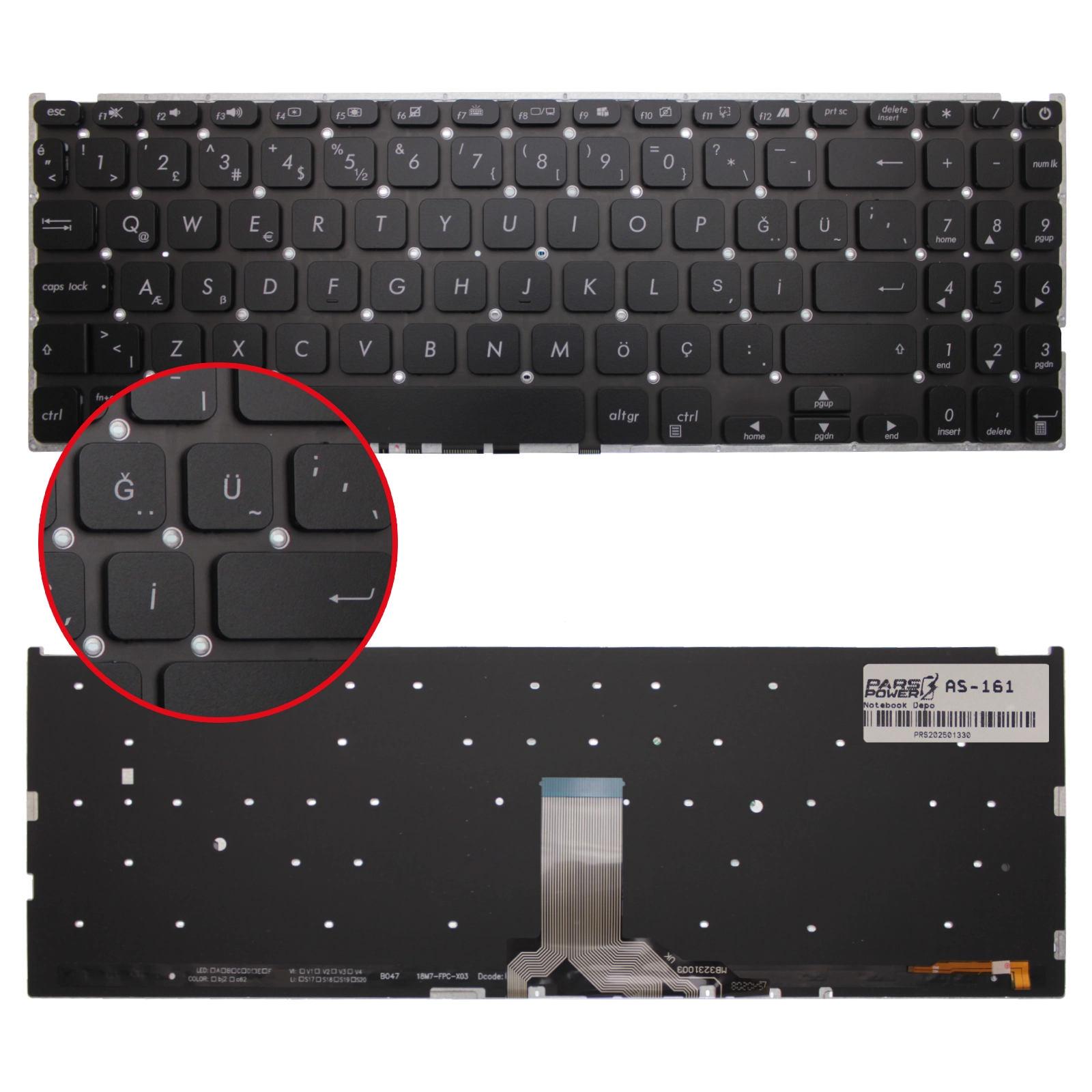 Asus X515K, X515KA Klavye Işıklı (Siyah TR) Satın Al - Aynı Gün Kargo