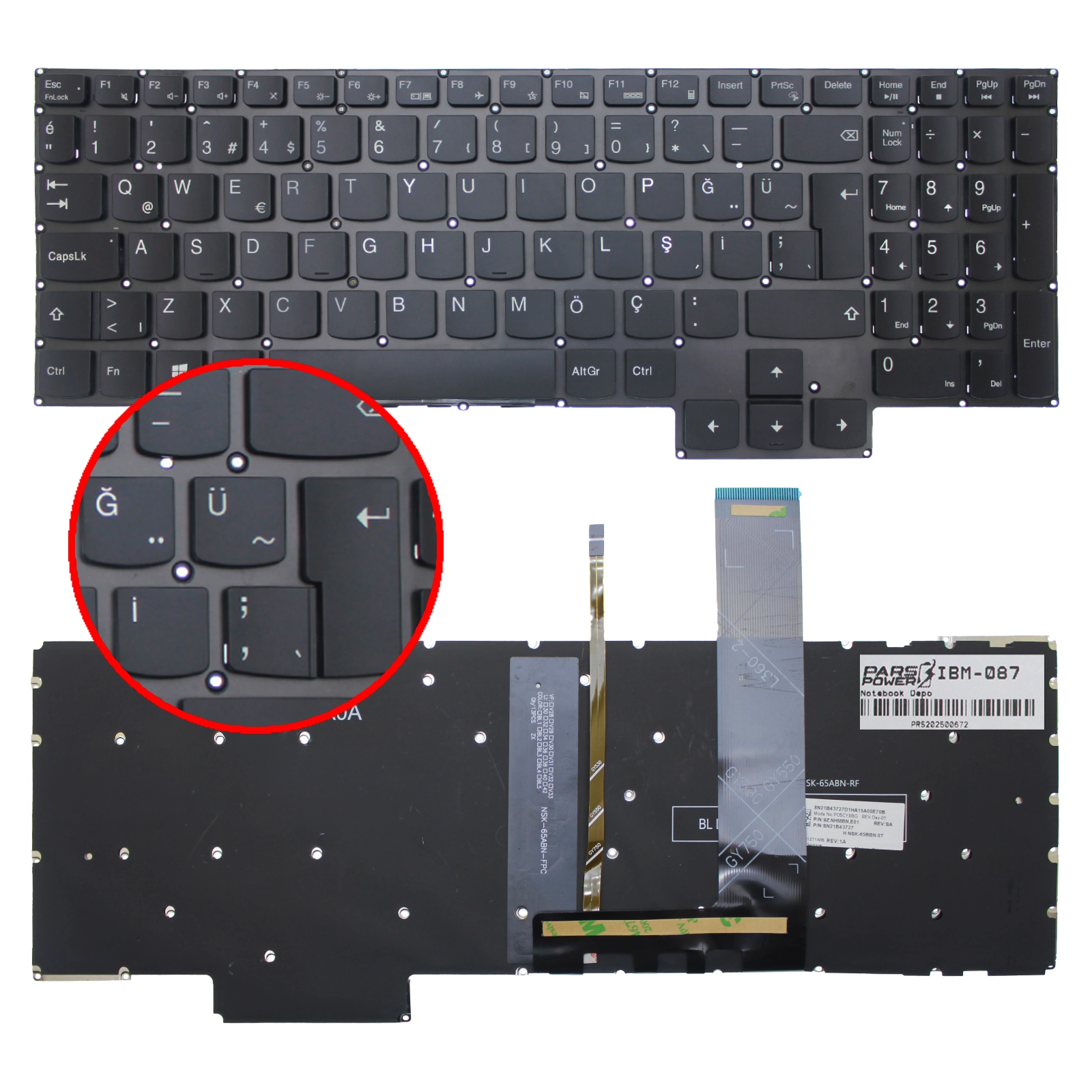 Lenovo ideaPad Gaming 3-15IMH05 Type 81Y4 Klavye Işıklı (Siyah TR ...