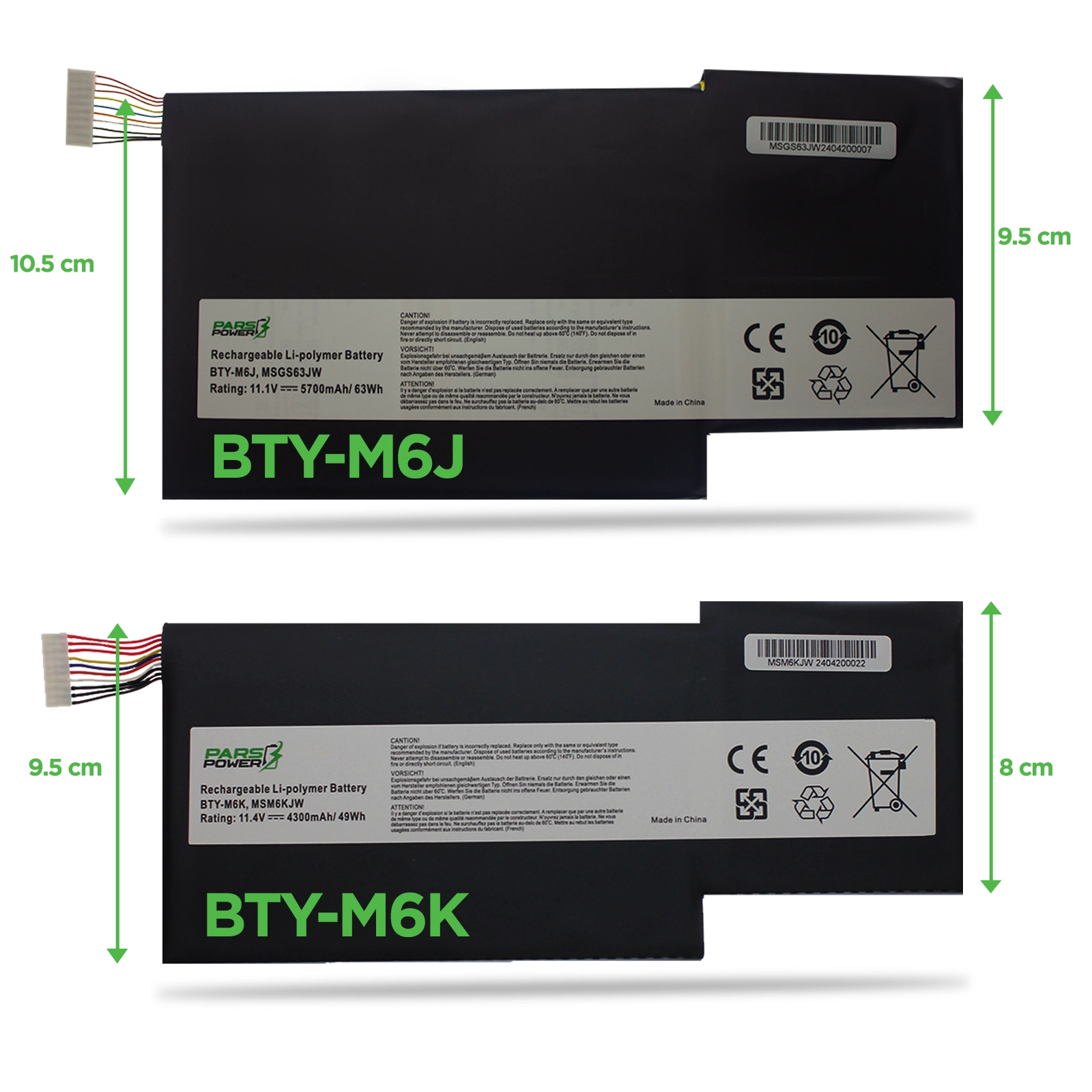 MSI WS63 7RK, WS63 8SJ Batarya - Pil (Pars Power) Satın Al - Aynı Gün Kargo