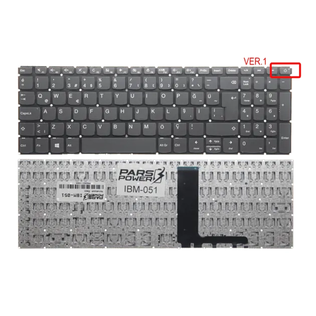 Lenovo IdeaPad 80XM, 80XN, 81Hn Klavye (Füme TR) Satın Al - Aynı Gün Kargo