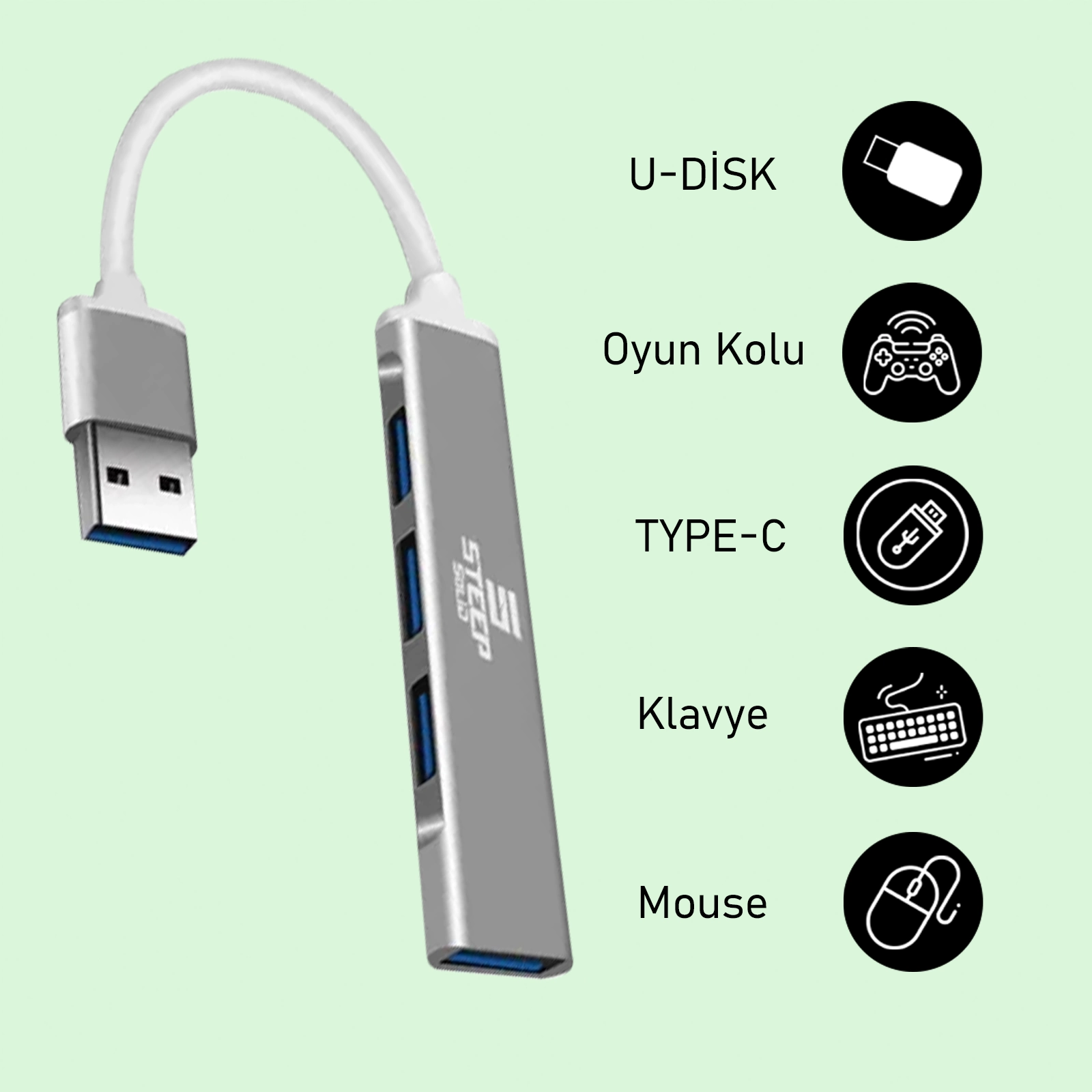 Ultra Slim 4 Port USB 3.0 Hub Çoklayıcı - Çoğaltıcı (Metal) Satın Al ...