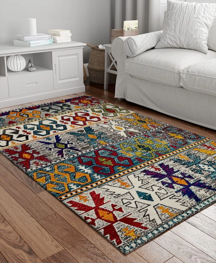 Evalife Anatolian Star 8548 Premium Kaymaz Tabanlı Yıkanabilir Halı