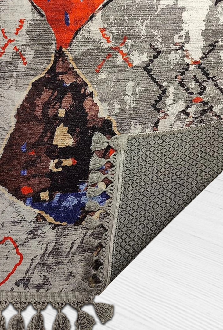 Evalife ISK009 Modern İskandinav Kalın Kaymaz Taban Kolay Temizlenen Kilim