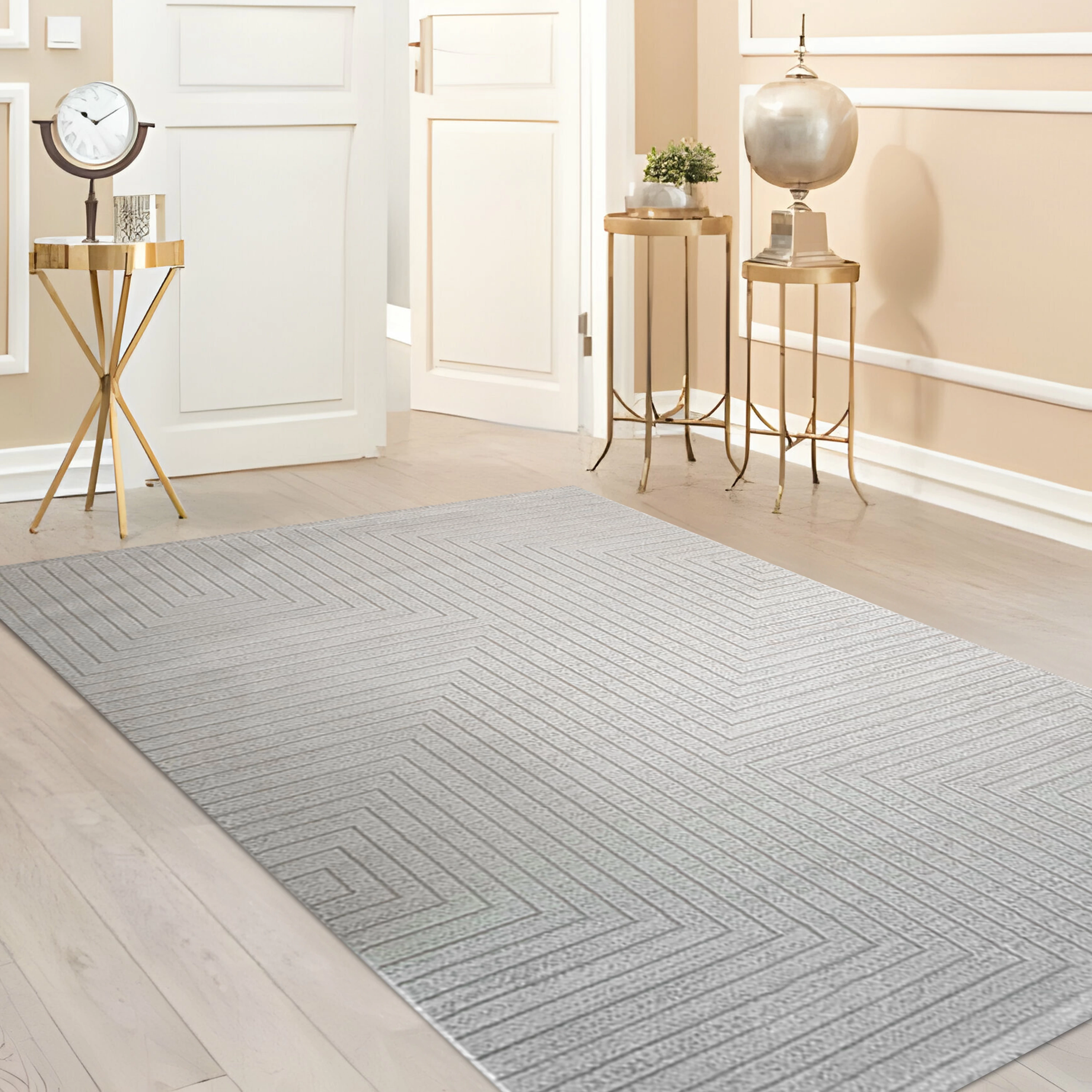 Halıca Fely 0597A Krem Modern Salon ve Koridor Halısı