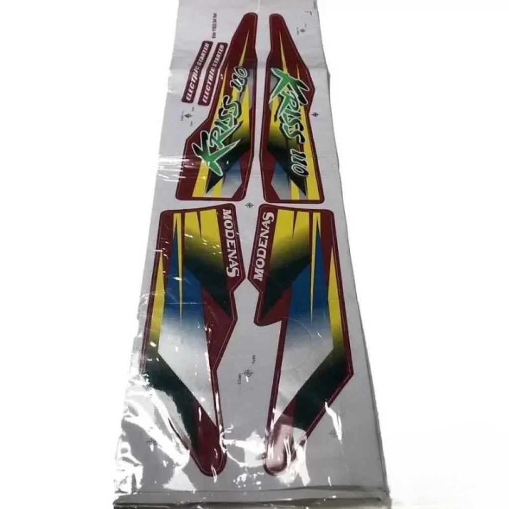 Modenas Kriss Sticker Seti Kırmızı 110 3 Set - 5636577657177