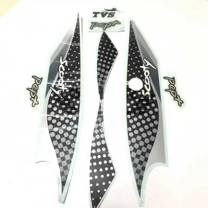 TVS Scooty Pep Sticker Seti YM Siyah - 5636577336225