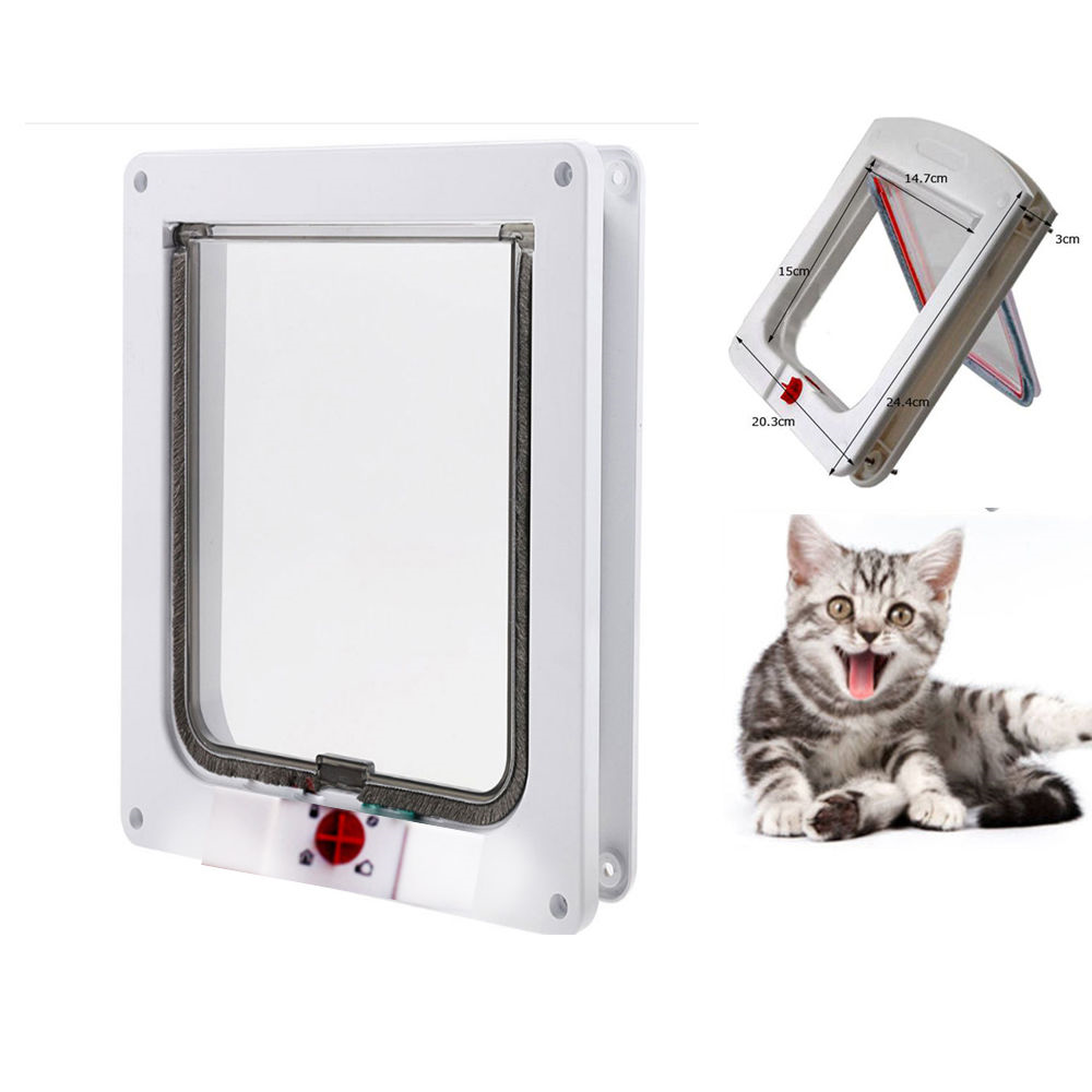 4 Yönlü Kilitlenebilir Yavru Köpek ve Kedi Kapısı 23x25 cm - mixpet.com.tr