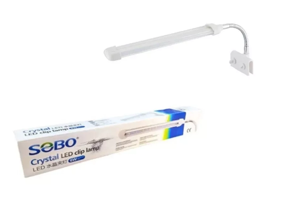 Sobo Akvaryum Klipsli Led Askı Lamba 6W 24 cm Beyaz+Pembe SB-CL6W - mixpet.com.tr