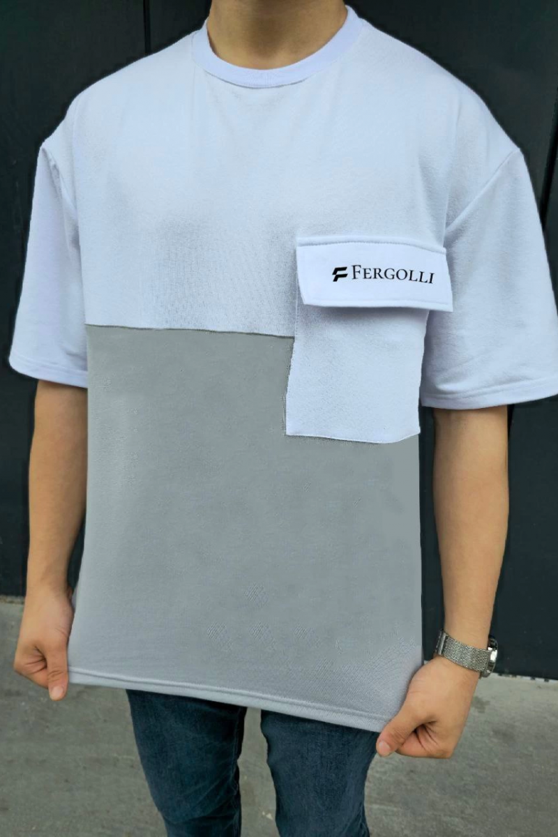 Unisex Torba Cep Detaylı Parçalı T-Shirt - Gri | Uygun Fiyatlarla XML ...