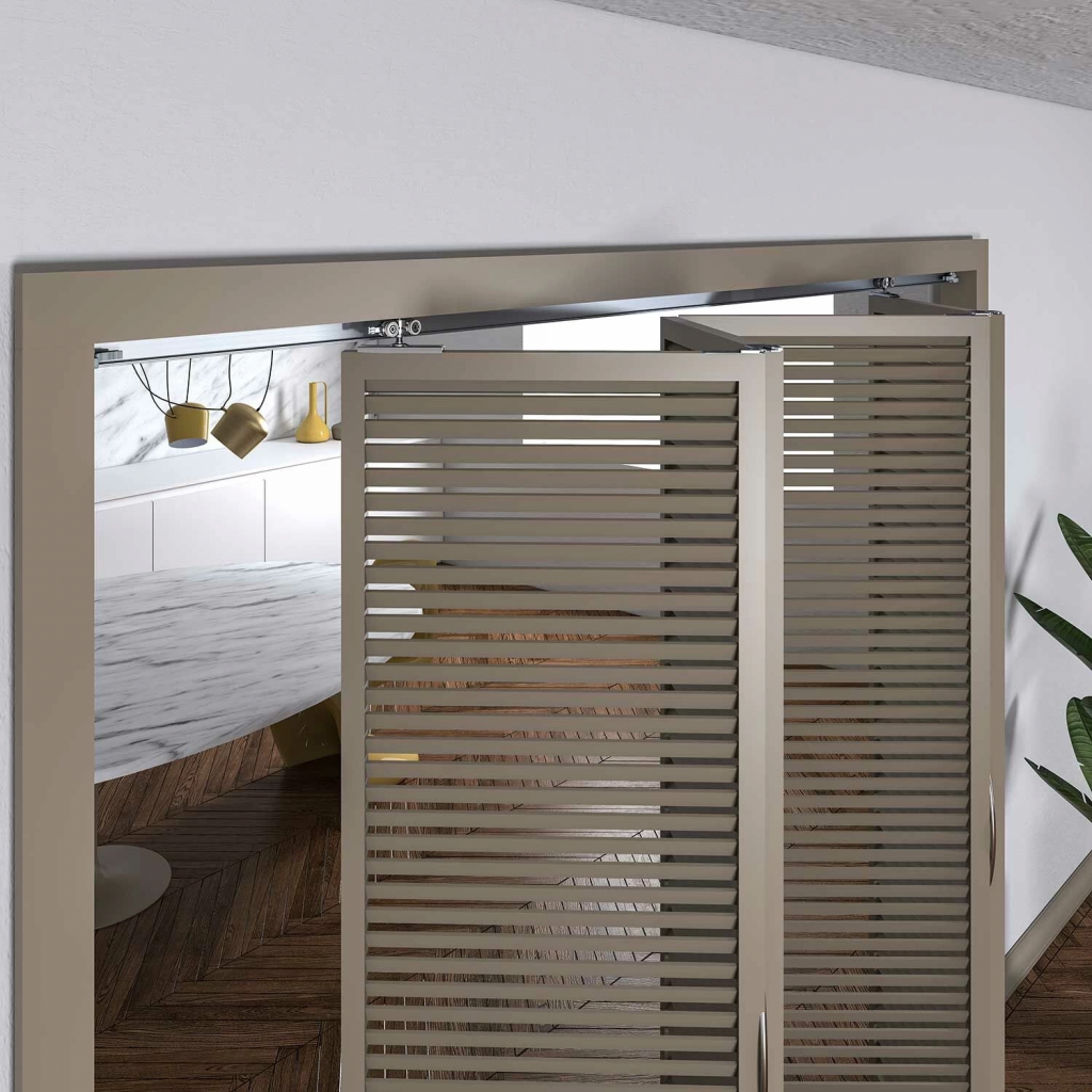 SKS 100-2B Zamak Makaralı Dört Kapaklı Katlanır Kapı Mekanizması