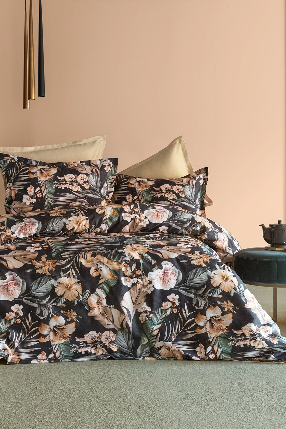 Ruth %60 TENCEL™ Lyocell %40 Pamuk Dijital Saten Çift Kişilik Nevresim ...