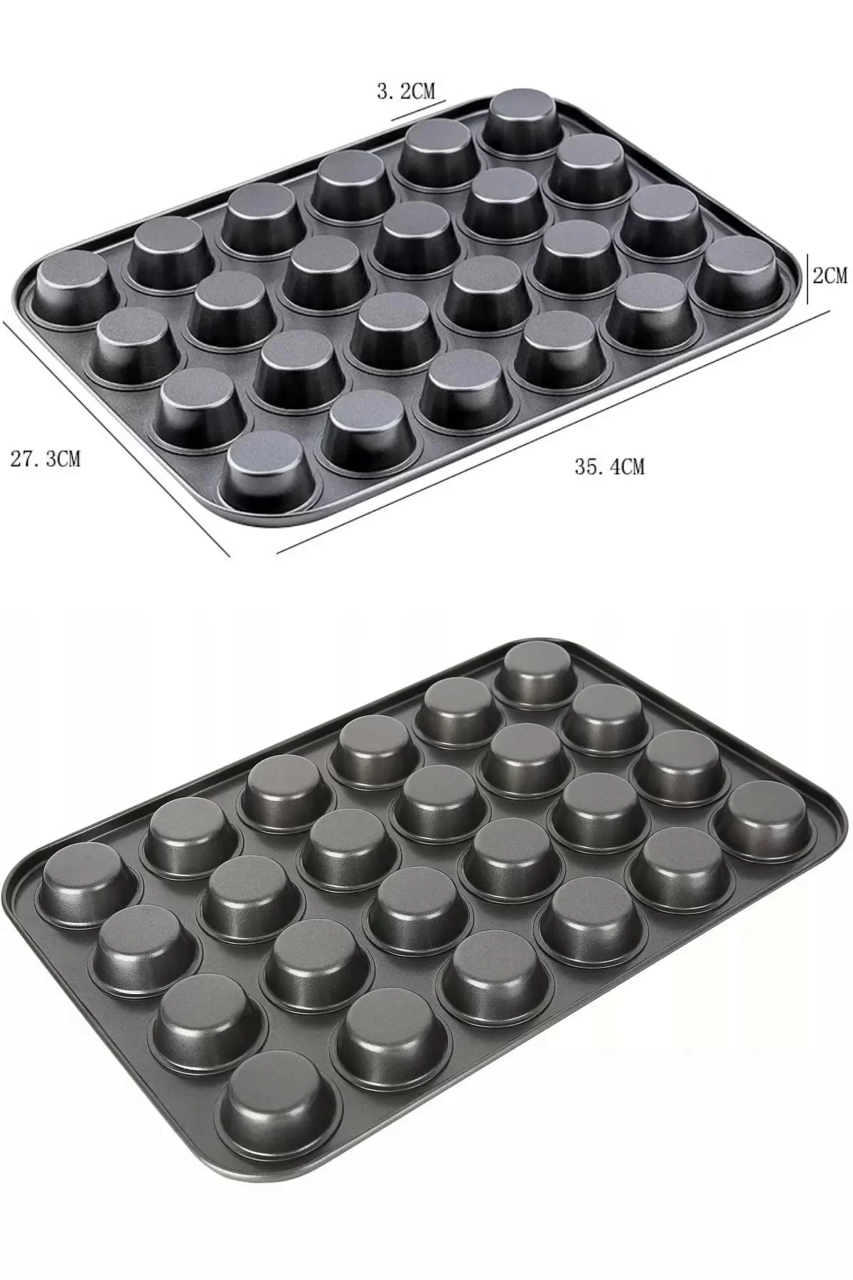 Muffin Kalıbı 24'lü Mini Cupcake Fırın Kapsülü Kek Browni Kekstra ...