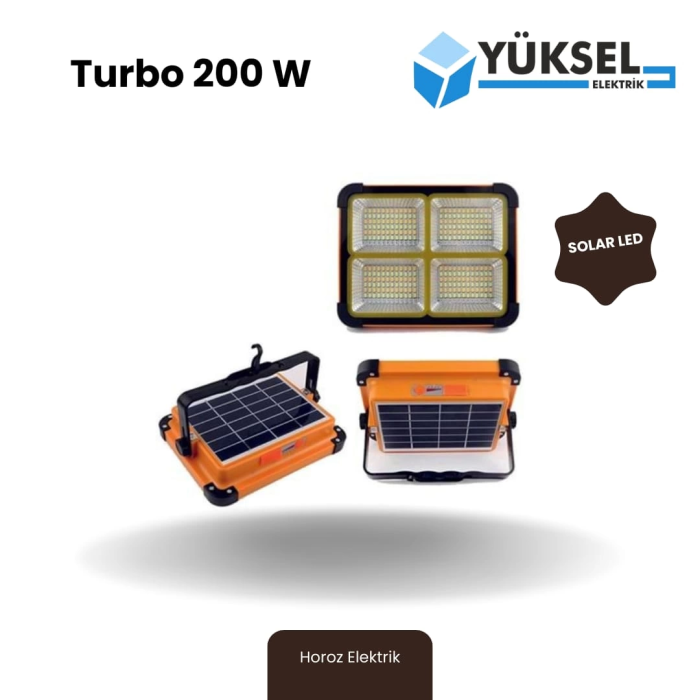 HOROZ 200 W led Solar Projektör | Yüksel Elektrik