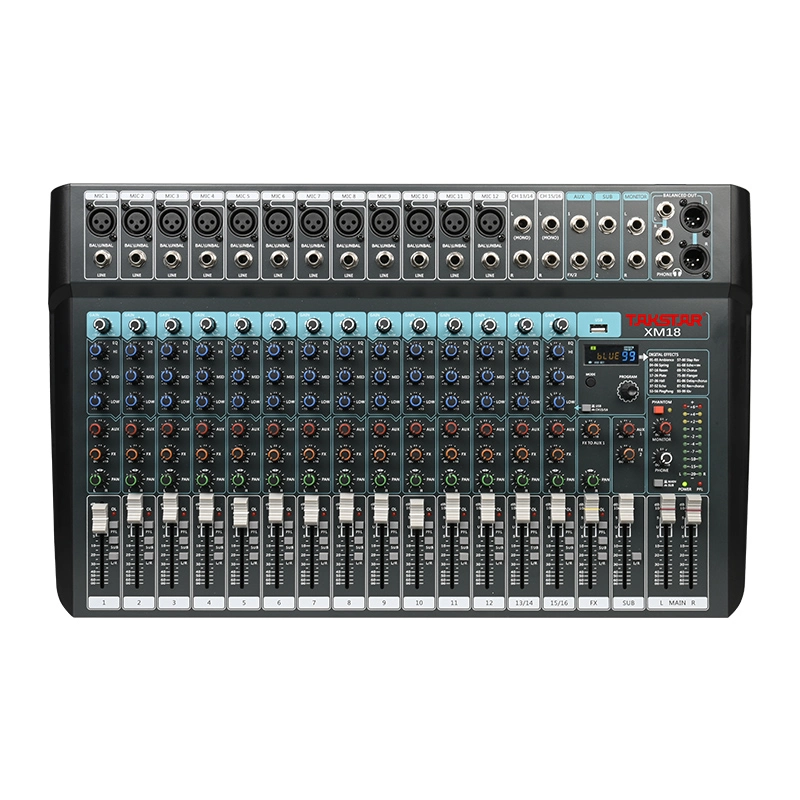 Takstar XM18 18 Kanallı Efektli Dijital Analog Mixer