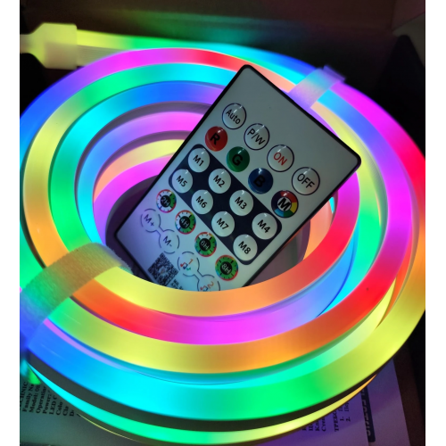 Sese Duyarlı Animasyonlu RGB Kumandalı 5 Metre Neon Şerit Hortum Led ...