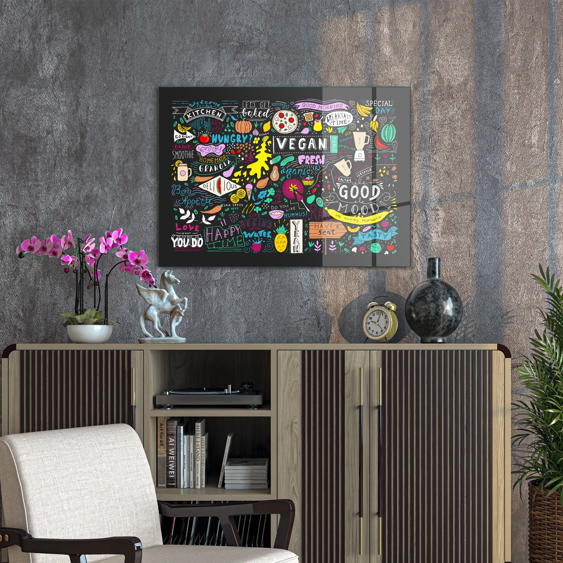 Decovetro Cam Tablo Vegan Style 30x40 cm