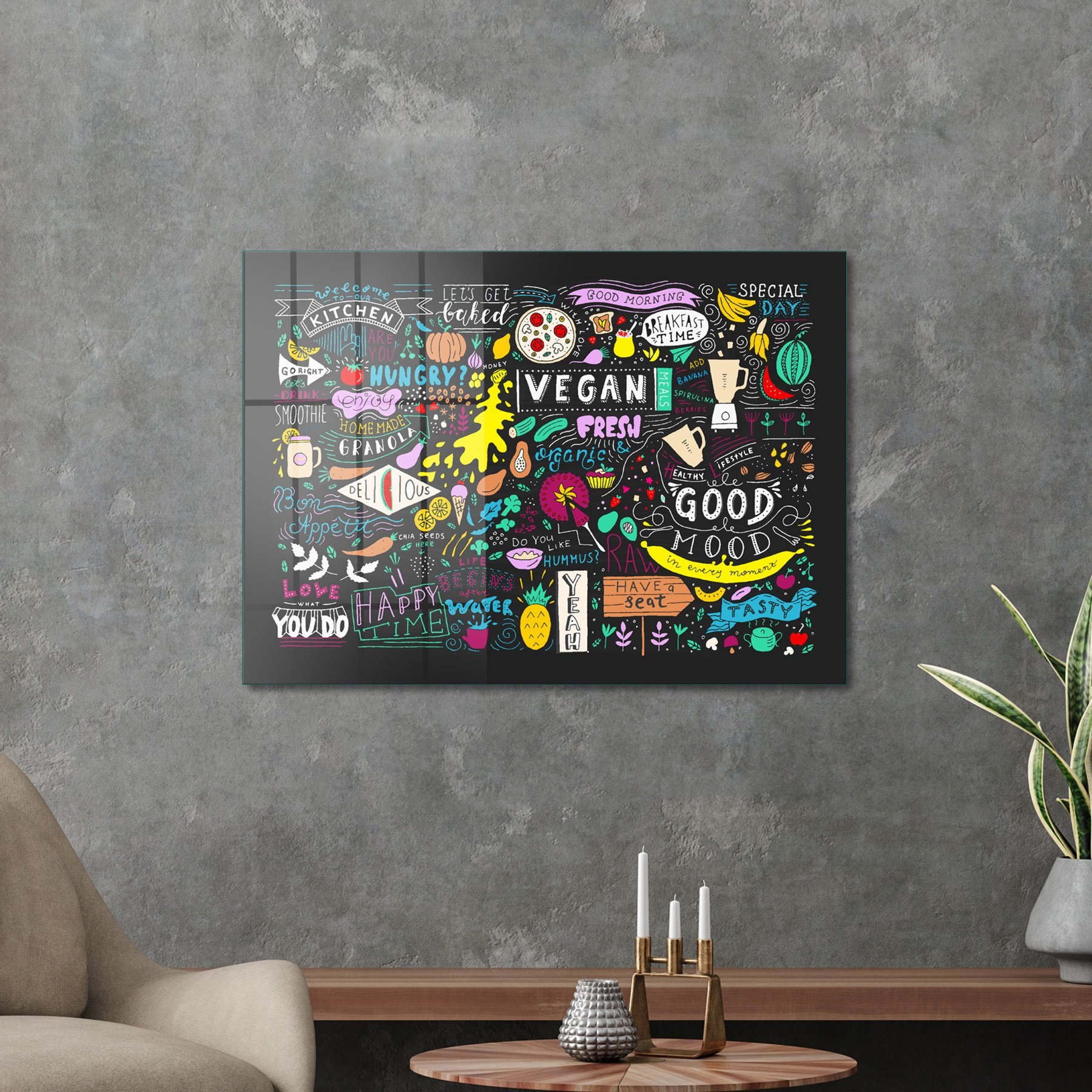 Decovetro Cam Tablo Vegan Style 30x40 cm