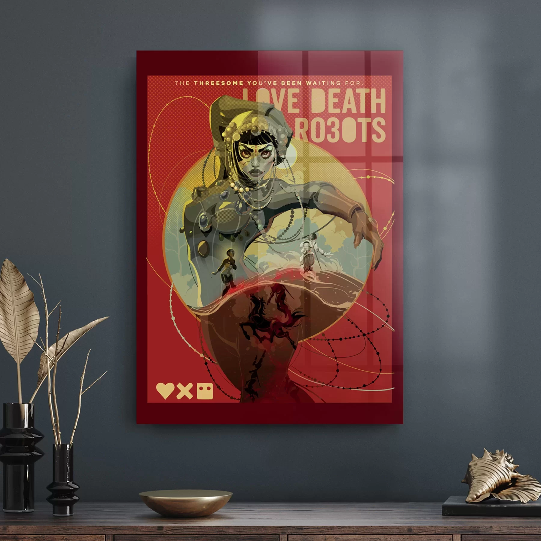 Decovetro Cam Tablo Love Death Robots Jibaro Poster 30x40 cm