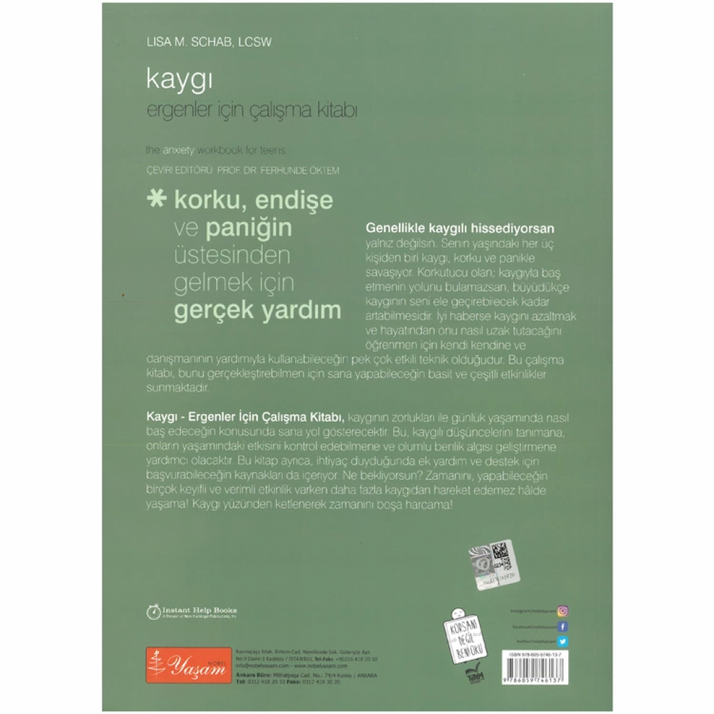 KAYGI - ERGENLER İÇİN ÇALIŞMA KİTABI