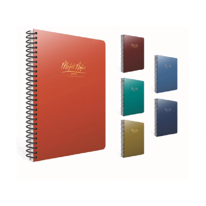GIPTA METAL NOTES SPİRALLİ PP KAPAK 17x24 100YP. KARELİ DEFTER