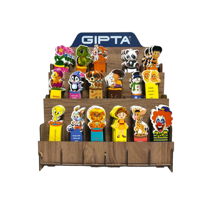 GIPTA ÇOCUK GÖRSELLİ KİTAP AYRACI KARIŞIK MODEL - TEKLİ