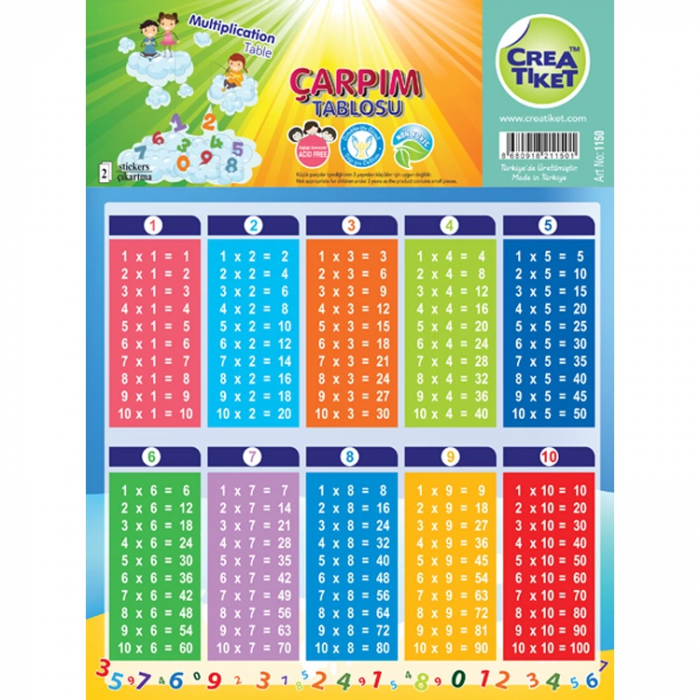 CREA ETİKET - ÇARPIM TABLOSU 1150