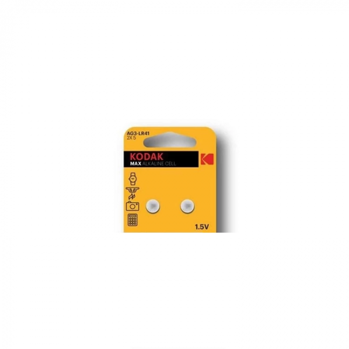 KODAK 1.5V MAX ALKALİN DÜĞME PİL AG3-LR41 2'Lİ