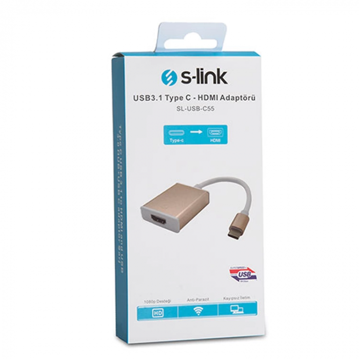 S-LINK SL-USB-C55 TYPE C TO USB 3.1 HDMI ADAPTÖRÜ