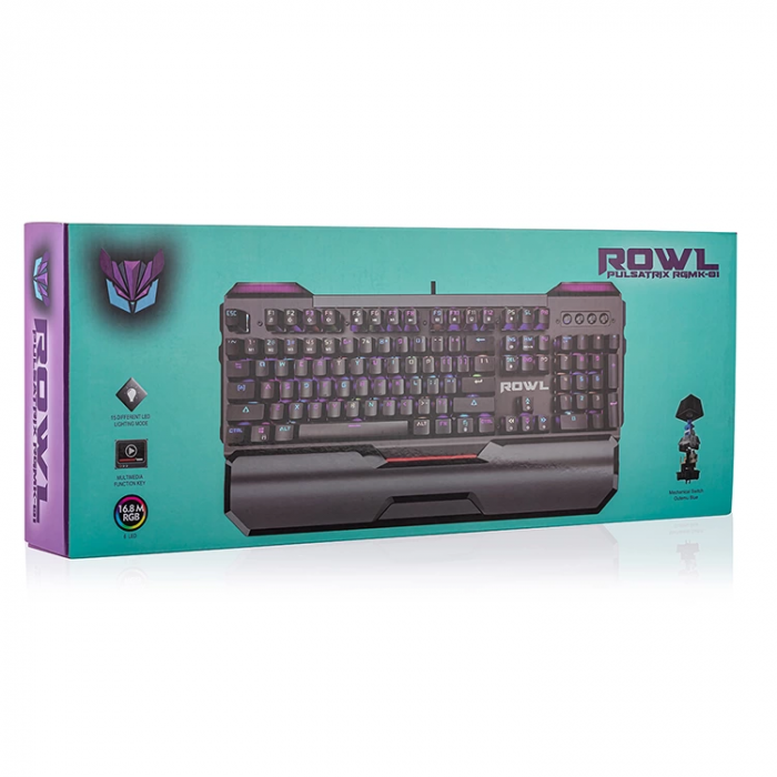 ROWL RGMK-01 PULSATRIX USB RGB AYDINLATMALI BLUE SWİTCH GAMİNG OYUNCU ...