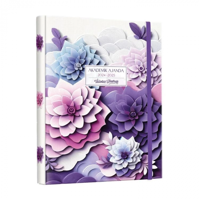 VICTORIA'S JOURNALS 1263 GİZLİ SPİRALLİ 17x23 LASTİKLİ SERT KAPAK 2024 ...