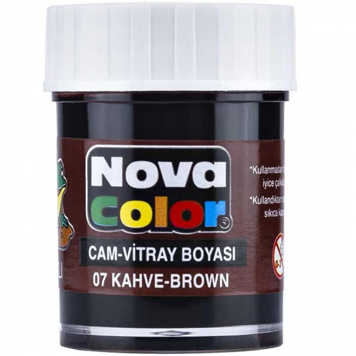 NOVA COLOR KAHVE 30 CC ŞİŞE SU BAZLI CAM BOYASI