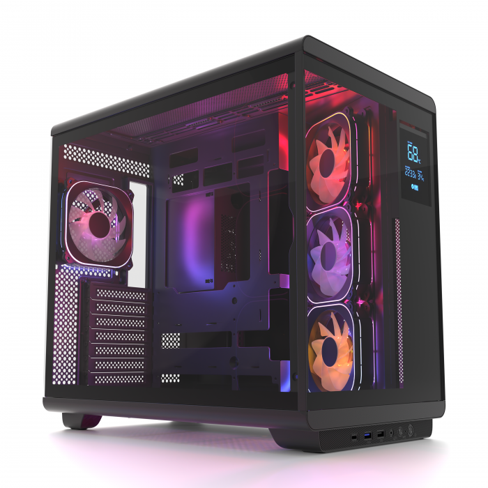 HC710 850W 80+ Bronze ARGB Akvaryum ATX Mid Tower Siyah Gaming Oyuncu ...