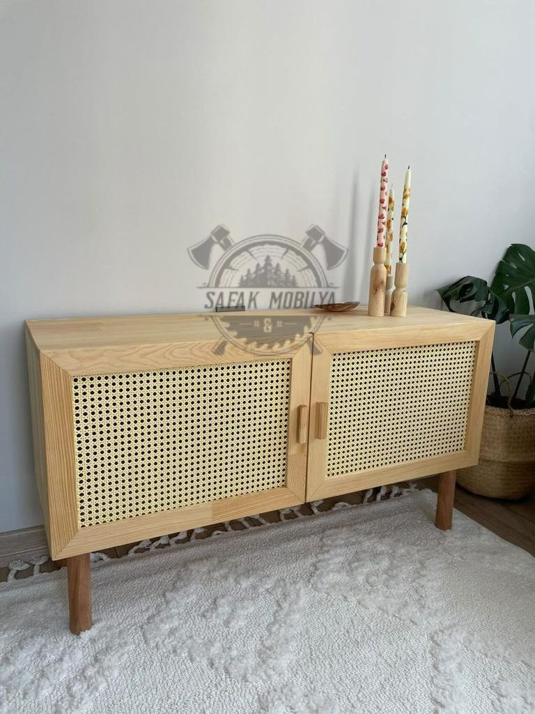 ŞafakMobilya Hazeran Detaylı Ahşap TV Ünitesi 110x60x38 cm - Oturma ...