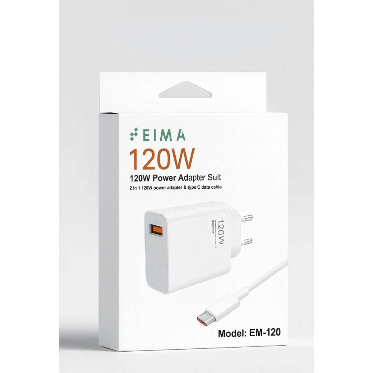 Eima EM-120 120W Turbo Hızlı Şarj Aleti Type-C Kablolu Set