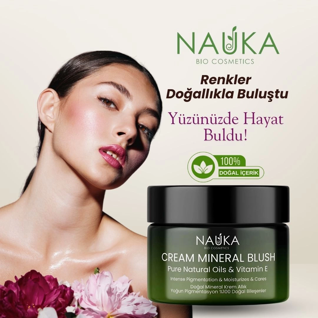 Nauka Bio Cosmetics Cream Mineral Blush – Doğal ve Kalıcı Krem Allık ...