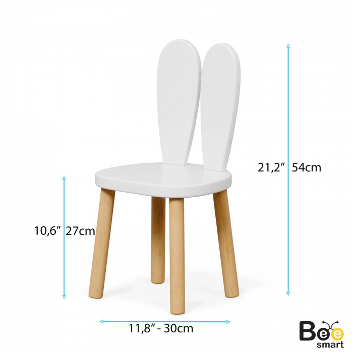 BEE SMART MS-11-1 BEYAZ NATUREL 1 SANDALYELİ MASA SET