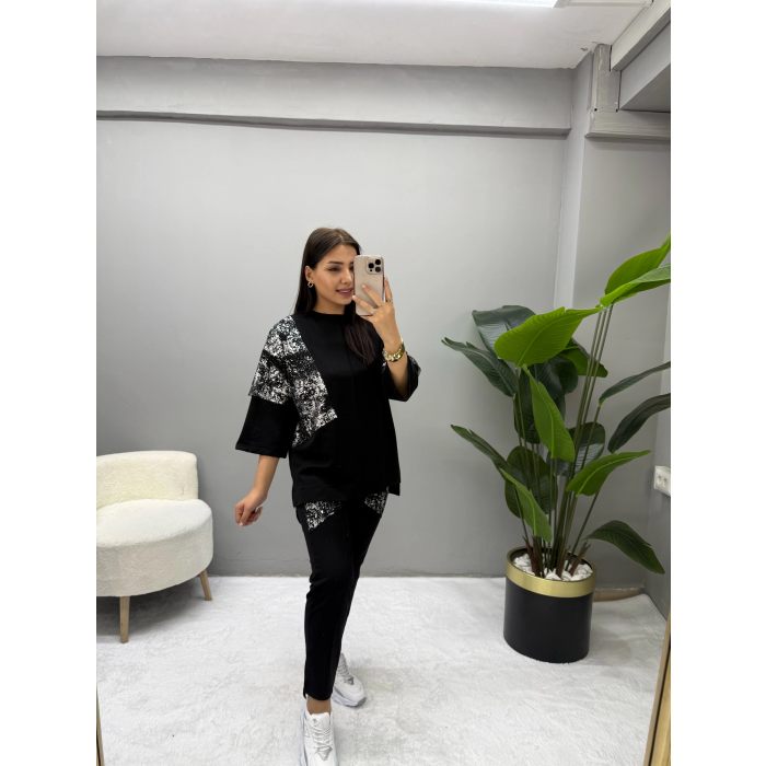 Verant Varaklı File Detaylı Eşofman Takım