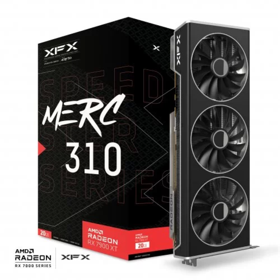 Xfx Speedster Merc 310 Amd Radeon Rx 7900 Xt Black Rx 79tmercu9 20gb Gddr6 320bit Dx12 Gaming