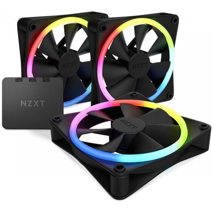 NZXT F120 RGB Duo Siyah 120mm Fan 3'lü Set - Gençer Gaming