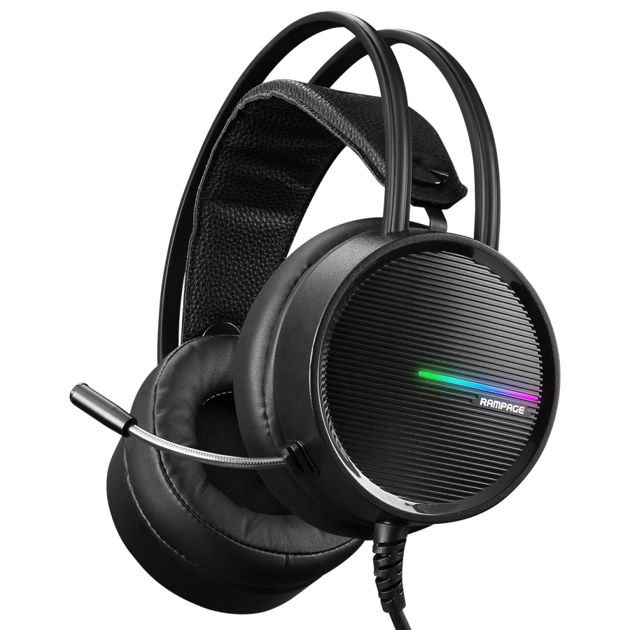 Rampage RM-K3 CASHE PLUS USB 7.1 Rainbow Ledli Esnek Sağlam Siyah ...