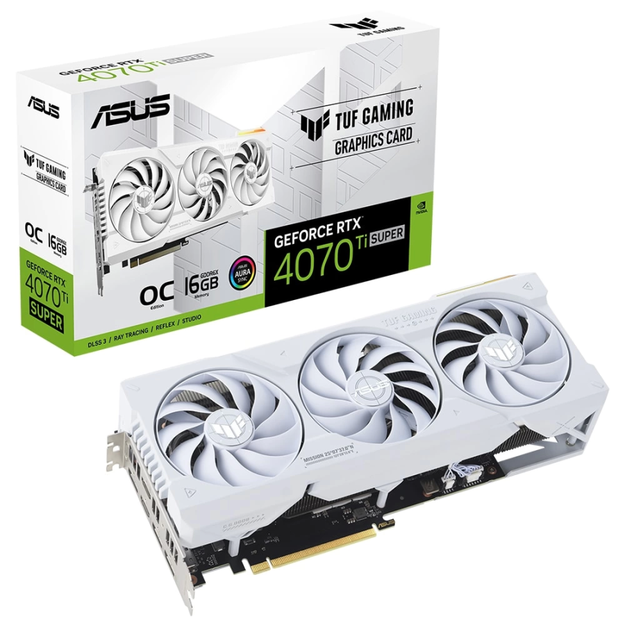 Asus TUF Gaming GeForce RTX 4070 Ti SUPER OC 16GB GDDR6X 256Bit Beyaz ... Asus TUF Gaming GeForce RTX 4070 Ti SUPER OC 16GB GDDR6X 256Bit Beyaz ...