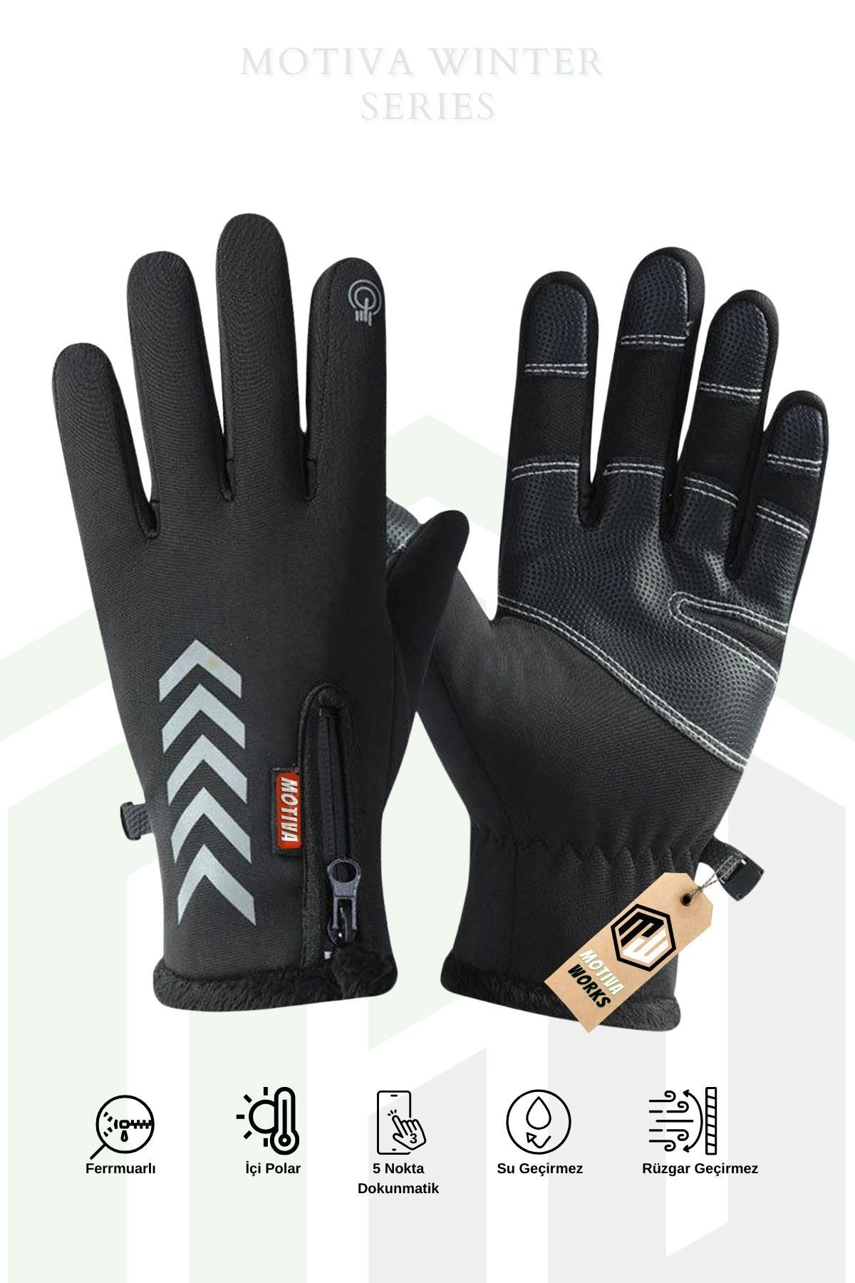 Softshell Unisex Bisiklet, Motosiklet Eldiven Dokunmatik Kışlık Suya ...