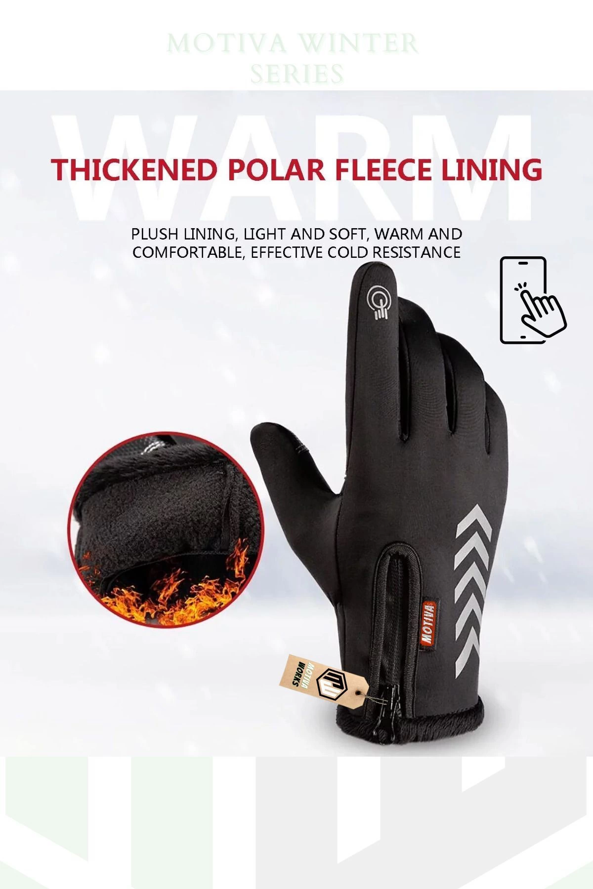 Softshell Unisex Bisiklet, Motosiklet Eldiven Dokunmatik Kışlık Suya ...