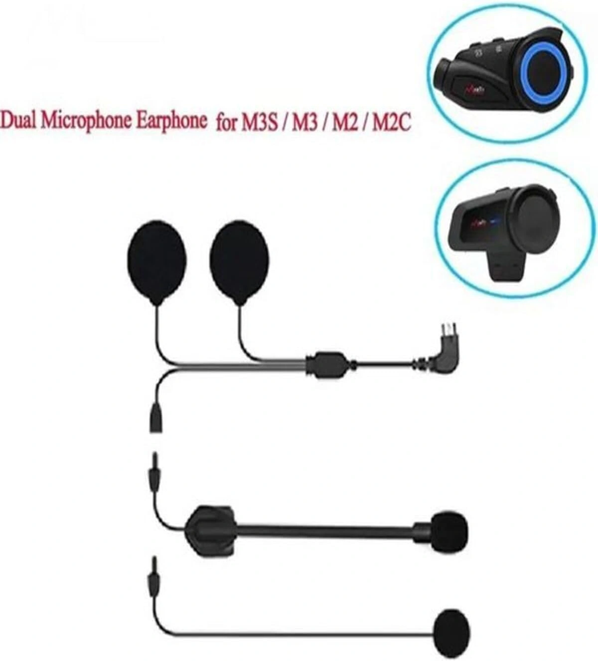 M2 M2C M3 M3S Intercom Serileri Için Yedek Kulaklık Mikrofon Seti