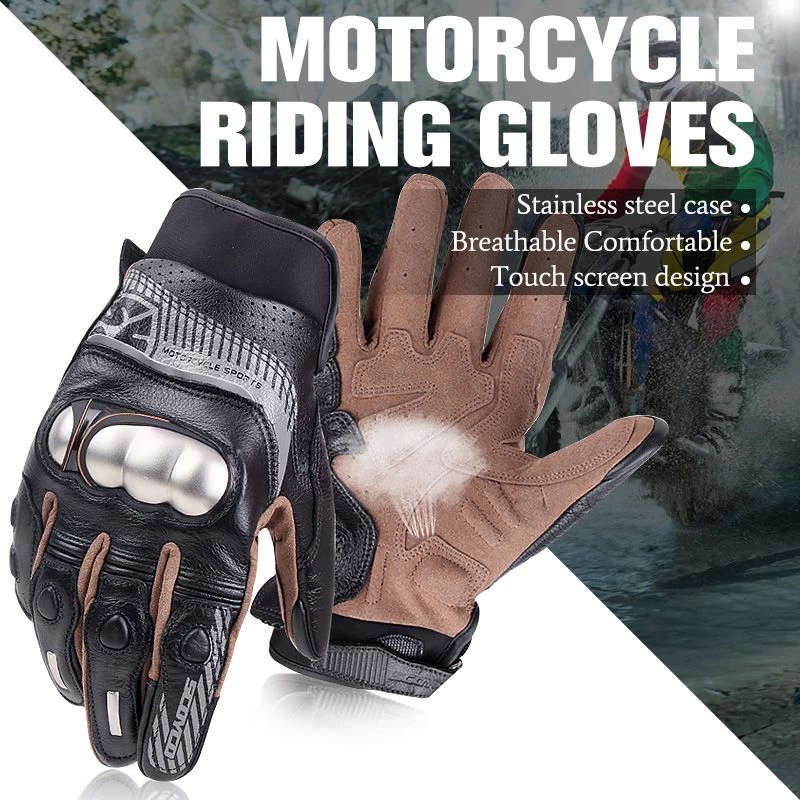 Scoyco MC60 Carbon Kevlar Deri Motosiklet Eldiveni