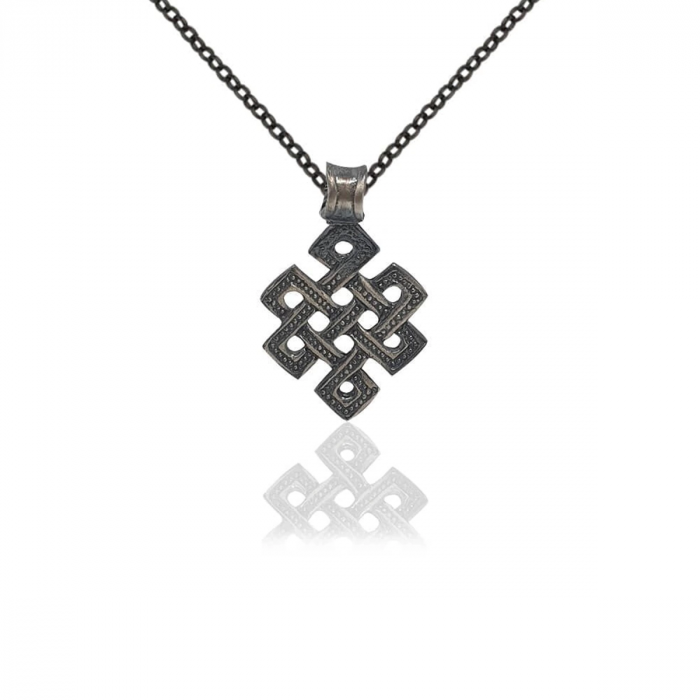 Shrivatsa Talisman Silver Necklace