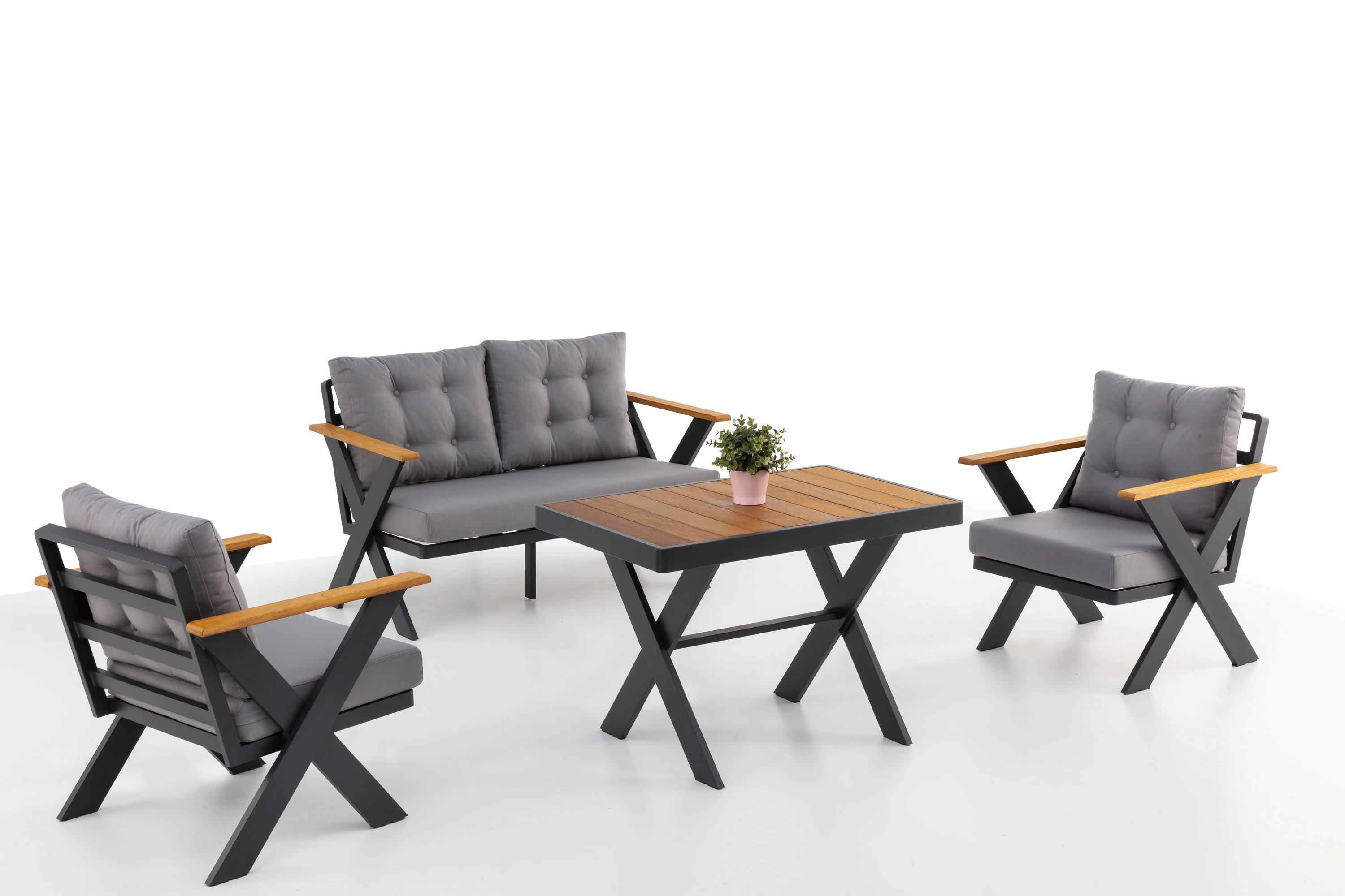 Mini Dubai (X) Alüminyum Balkon Oturma Grubu Fiyatı - Relax Mobilya