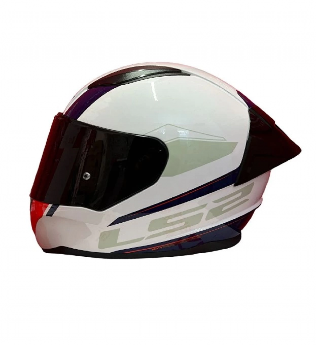 LS2 RAPID 2 RACE DRIVEWAY BEYAZ-MAVİ-KIRMIZI KASK (SİYAH+ŞEFFAF CAM ...