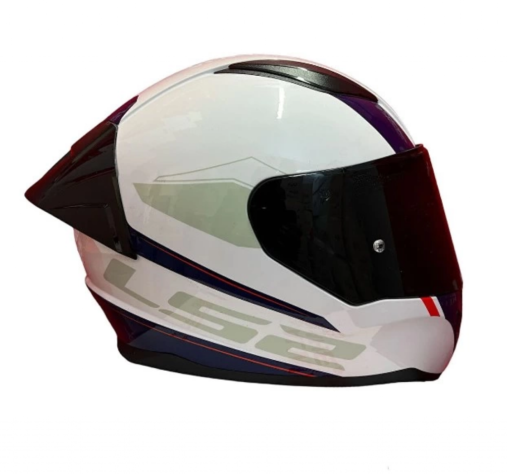 LS2 RAPID 2 RACE DRIVEWAY BEYAZ-MAVİ-KIRMIZI KASK (SİYAH+ŞEFFAF CAM ...