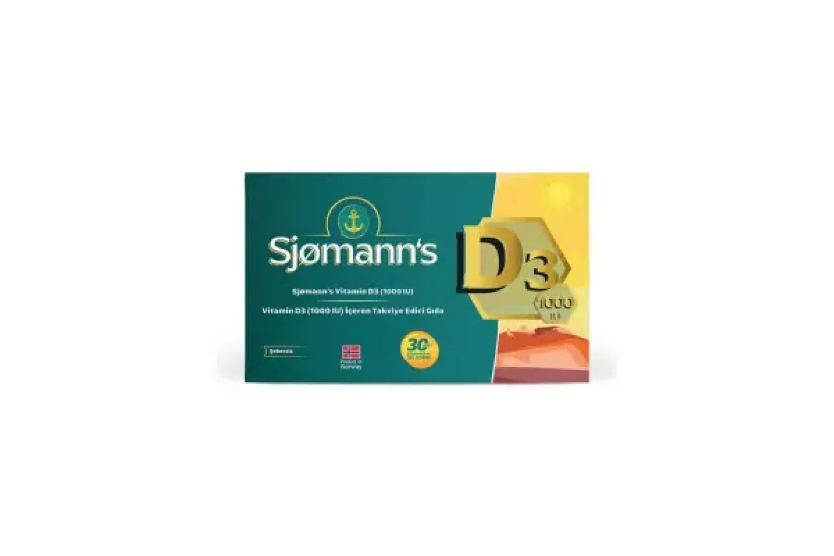Sjomann's D3 1000IU 30 Çiğnenebilir Jel Tablet